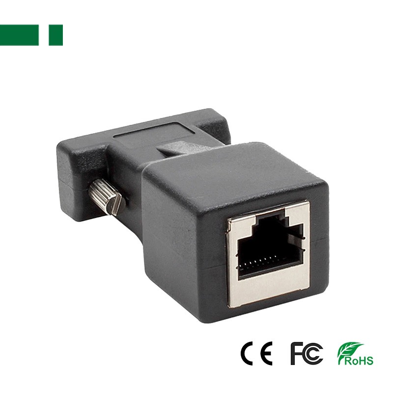 CVA-053 RJ45 Female Connector to 15-pin VGA Female Convertor