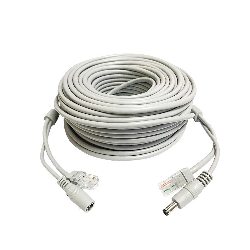 4 cores network+power 2 in 1 extension cable for IP Cameras and NVR System
