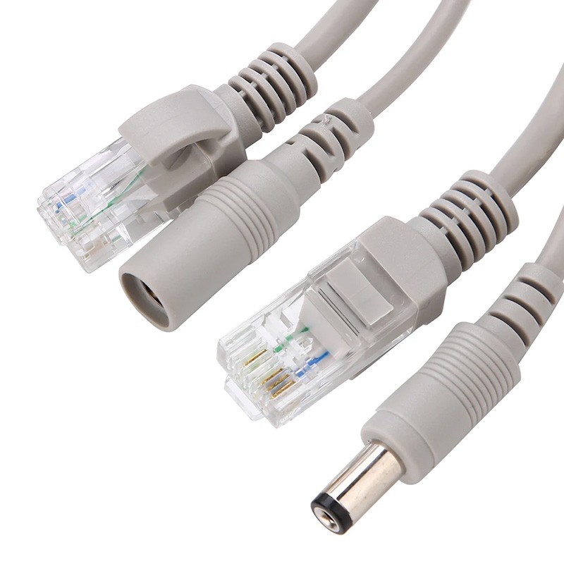 4 cores network+power 2 in 1 extension cable for IP Cameras and NVR System